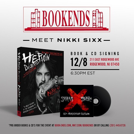 Nikki Sixx Book Signing New Jersey @ Bookends, Directions, Ridgewood ...