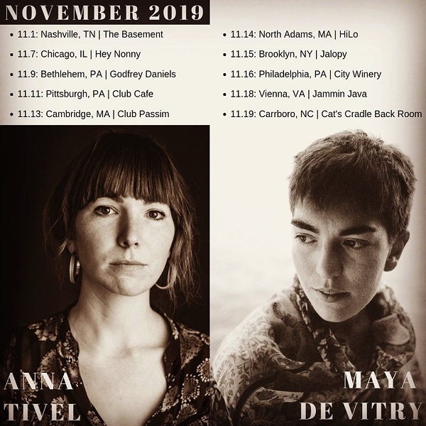 Anna Tivel / Maya de Vitry 2019 Tour – Nashville, Pittsburgh, Chicago ...