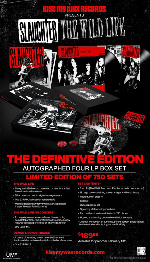 Slaughter ‘The Wild Life’ LP/VINYL Box Set – Autographed Definitive 4 ...