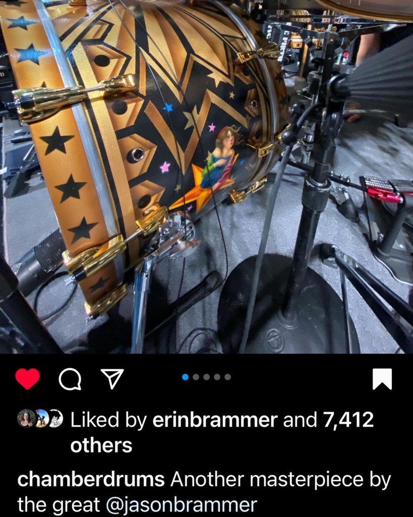 Artist Jason Brammer’s Hand-Painted Drumkit for Jimmy Chamberlin of The ...